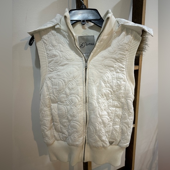 Guess | Jackets & Coats | Guess Vest With Furry Hood | Poshmark